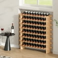 VEVOR 72 Bottle Stackable Modular Wine Rack Bamboo Wood Display Shelf 8 ...