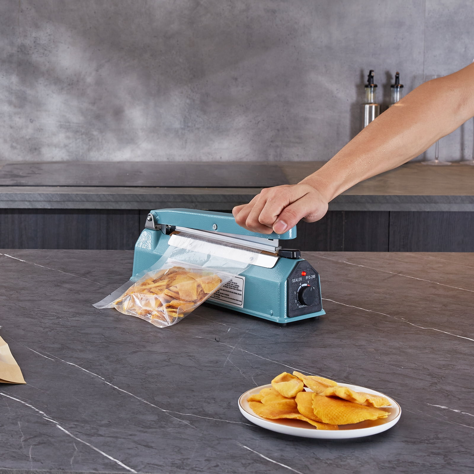 BENTISM 8" Iron Hand Impulse Heat Sealer Machine Poly Bag Sealing for Plastic Bag - Walmart.com