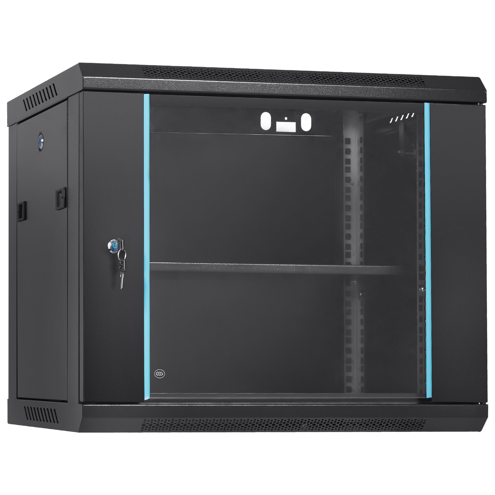 NavePoint 9U Server Cabinet with Hinged Back - 17.7” Deep, 9U Server ...
