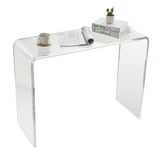 BENTISM 38in Clear Acrylic Console Table, Transparent U-Shape Side ...