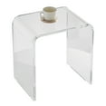 BENTISM Acrylic End Table C-Shaped Lucite Side Table Transparent Small ...