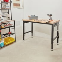 Aukfa 72" Adjustable Workbench, 2 in-1 Heavy-Duty Rolling Worktable ...