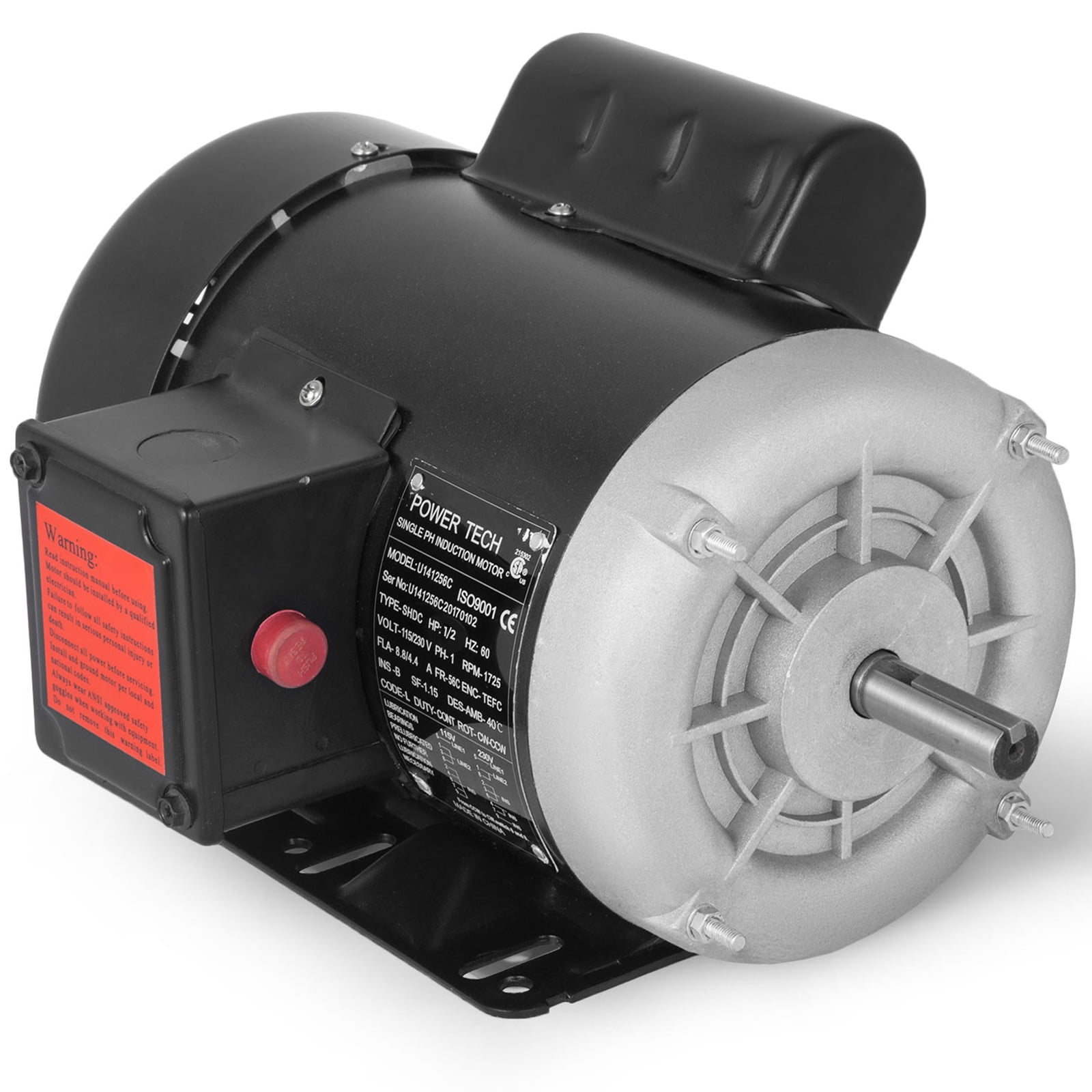 BENTISM Air Compressor Motor, 3/4 HP Single Phase Electric AC Motor ...