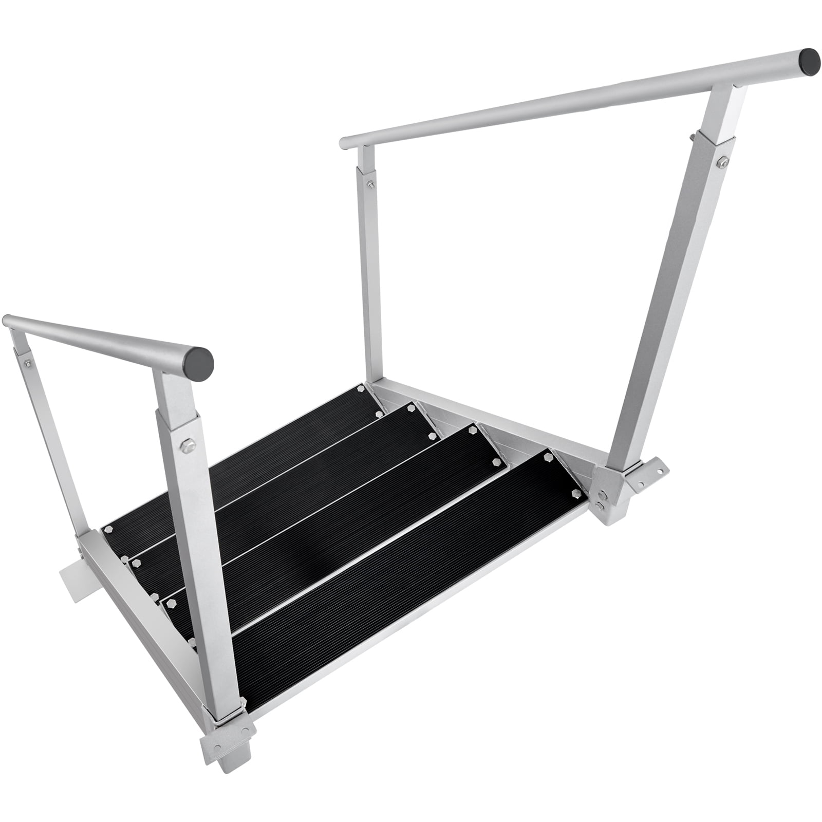 BENTISM 4-Step Adjustable Dock Ladder, Aluminum, 30-38in Height, Dual ...