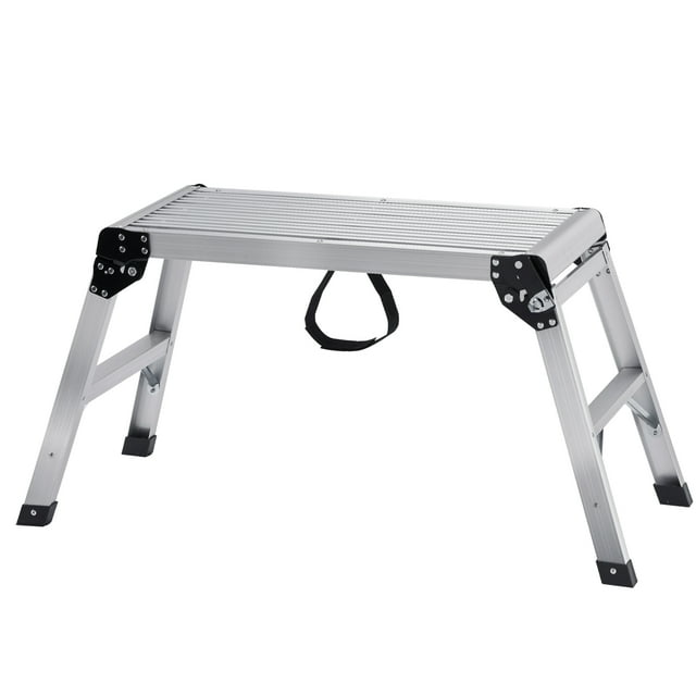 BENTISM Aluminum Folding Work Platform Drywall Ladder 330lbs Non-slip ...