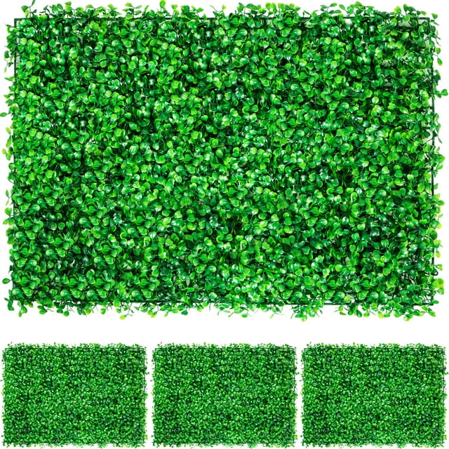 BENTISM Artificial Boxwood Panel Boxwood Hedge Wall Panels UV 4pcs 24 ...