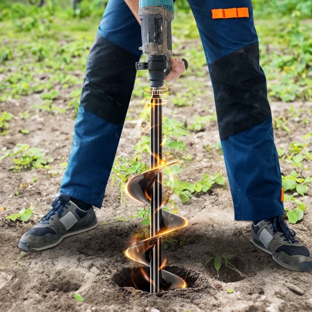 BENTISM Auger Drill Bit for Planting, 1.6 x 16.5 inch Garden Auger ...