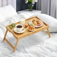 VEVOR Bamboo Bed Tray Breakfast Serving Table Laptop Desk with Foldable ...