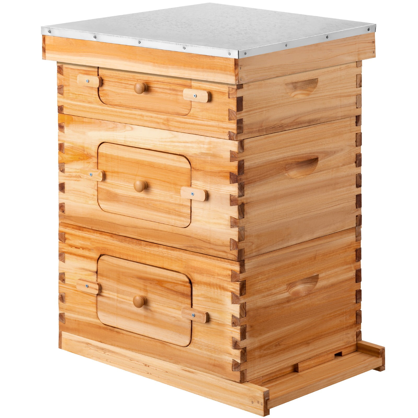 BENTISM Beehive Keeping Box Kit, Honey Hive with 30 Frames (2 Deep, 1 ...