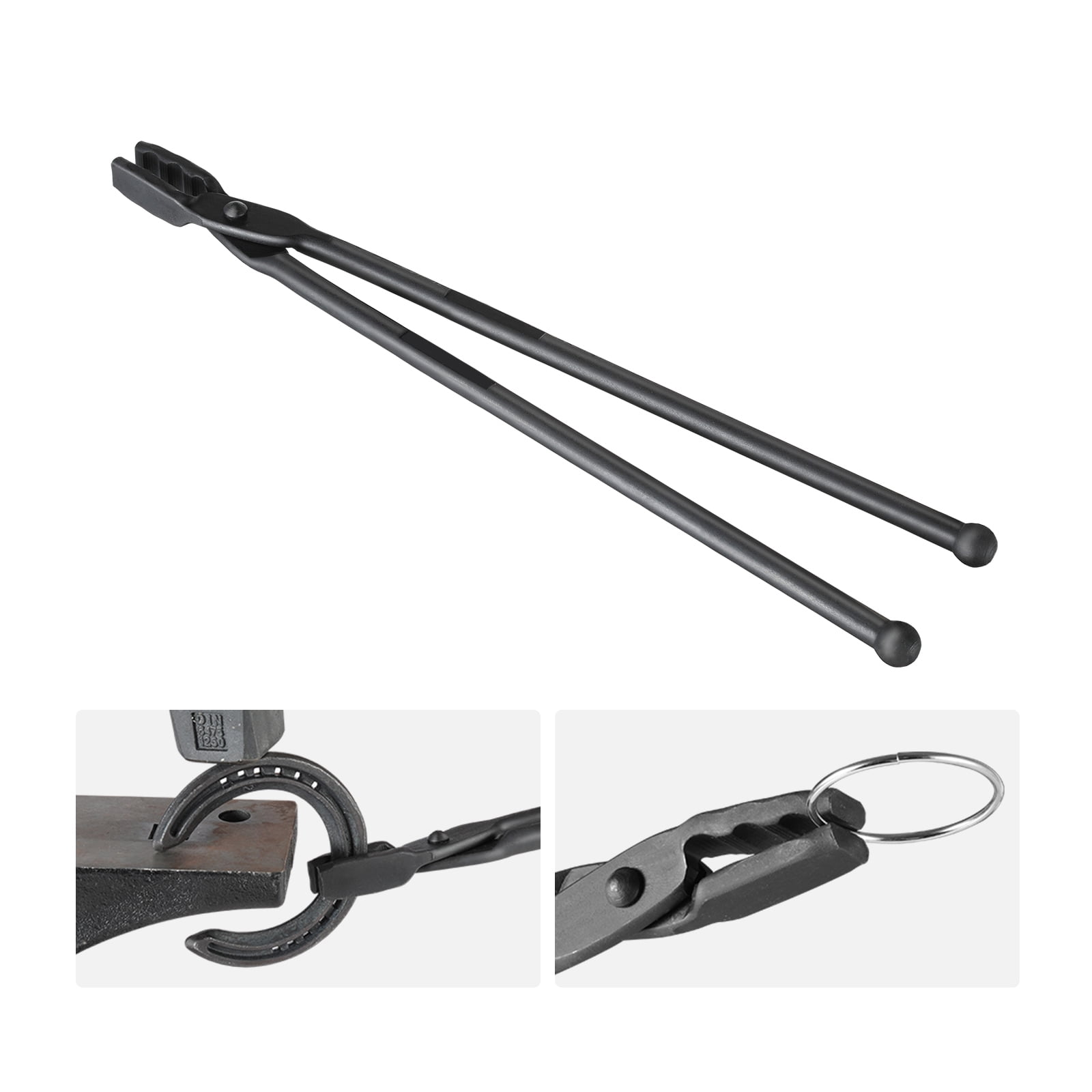 BENTISM Blacksmith Tongs, 18” Wolf Jaw Tongs, Carbon Steel Forge Tongs ...