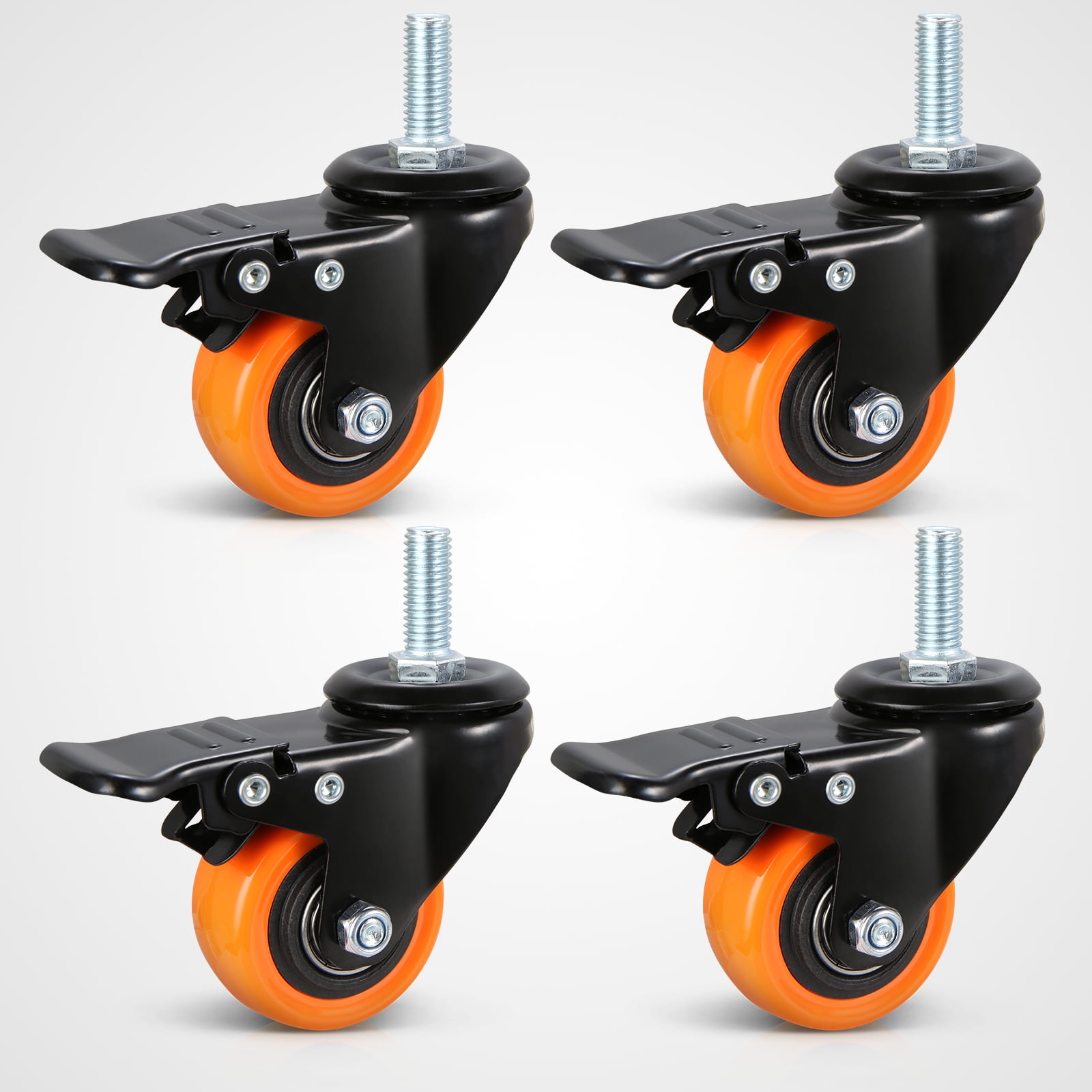 BENTISM Carbon Steel Swivel Casters, Black, 4 Count - Walmart.com