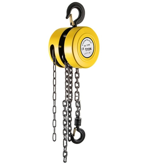 VEVOR Chain Hoist Chain Block 1 T Capacity 20 FT Lift Steel ...