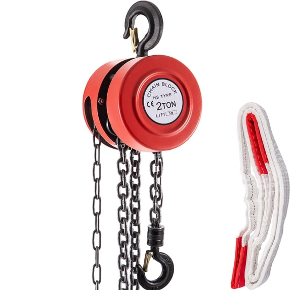 VEVOR Chain Hoist Chain Block 3 Ton Capacity 10 Feet Lift Steel ...