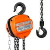 BIG RED Manual Hand Lift Steel Chain Block Hoist with 2 Hooks, 1 Ton ...