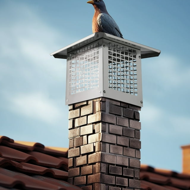 BENTISM Chimney Cap 13” x 9” 304Stainless Steel Fireplace Flue Caps ...