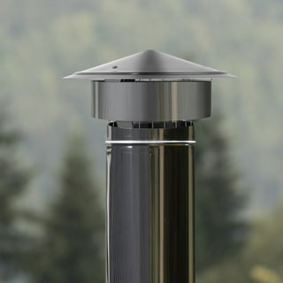 AmeriVent 6HS-36 Chimney Pipe, 6 in ID, 36 in L, Galvanized Stainless ...
