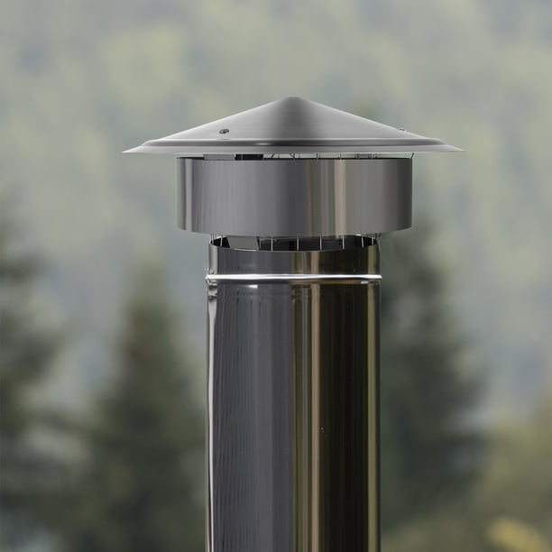 BENTISM Chimney Cap 6-inch 304 Stainless Steel Round Roof Rain Cap ...