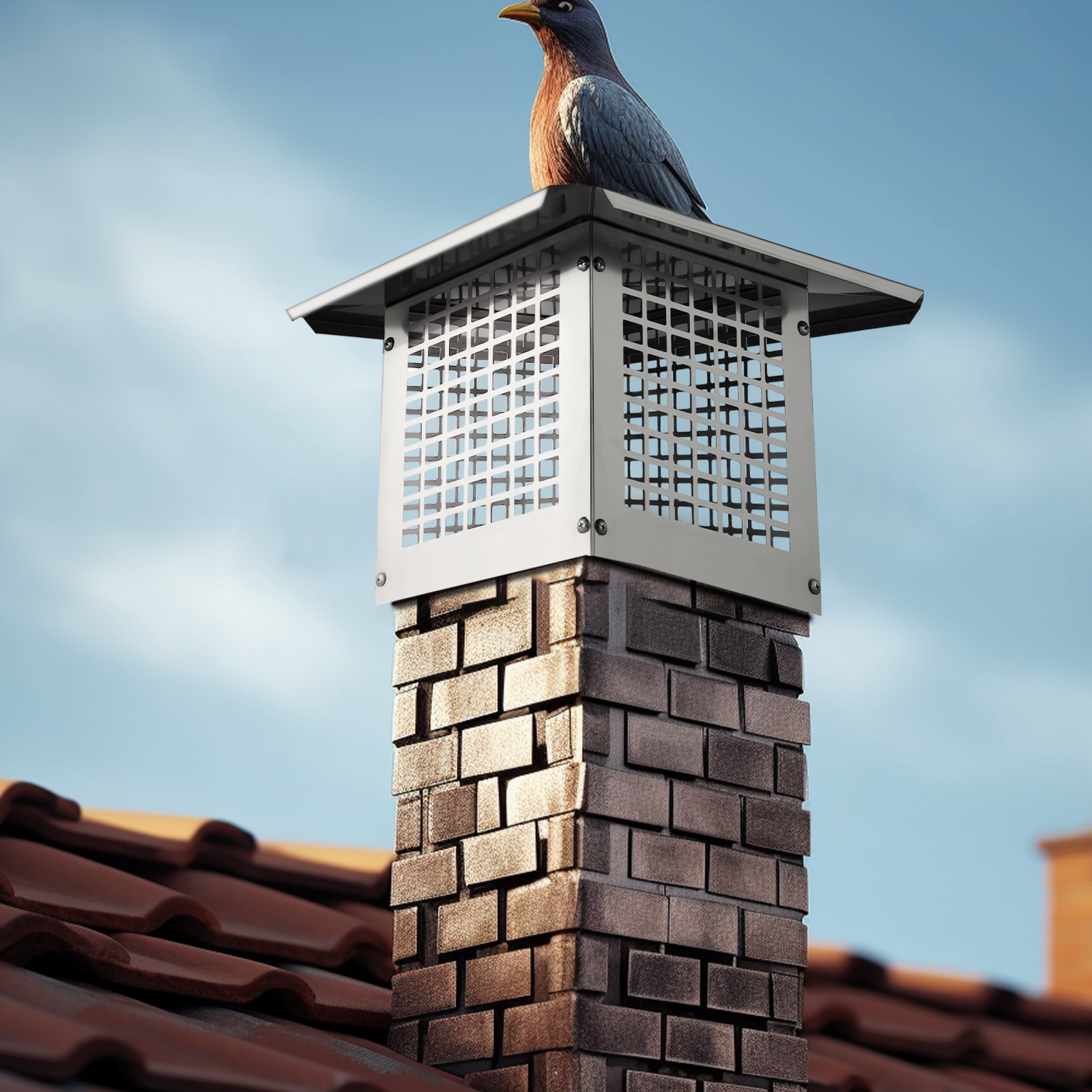 Bentism Chimney Cap 6 Inch 304 Stainless Steel Round Roof Rain Cap