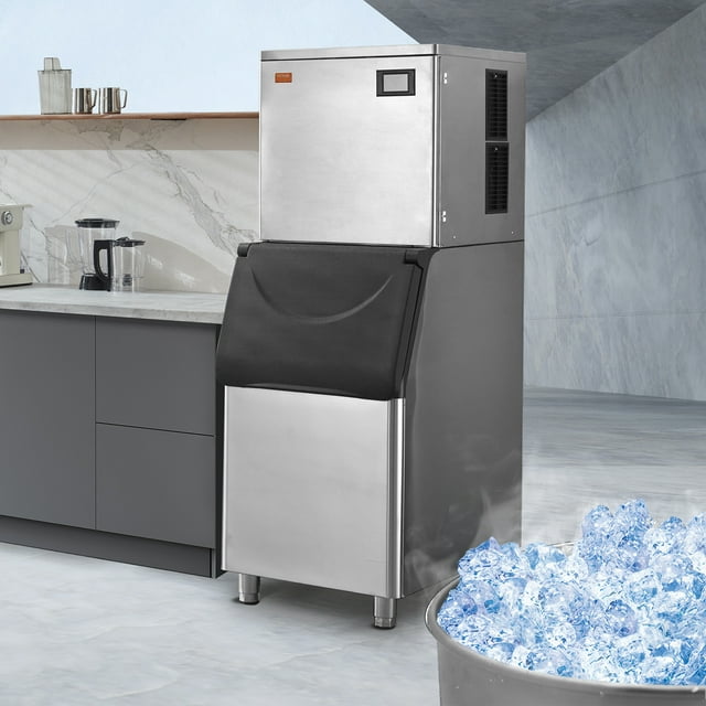 Free Shipping! BENTISM Commercial Ice Maker 360LBS/24H & 330.7LBS ...