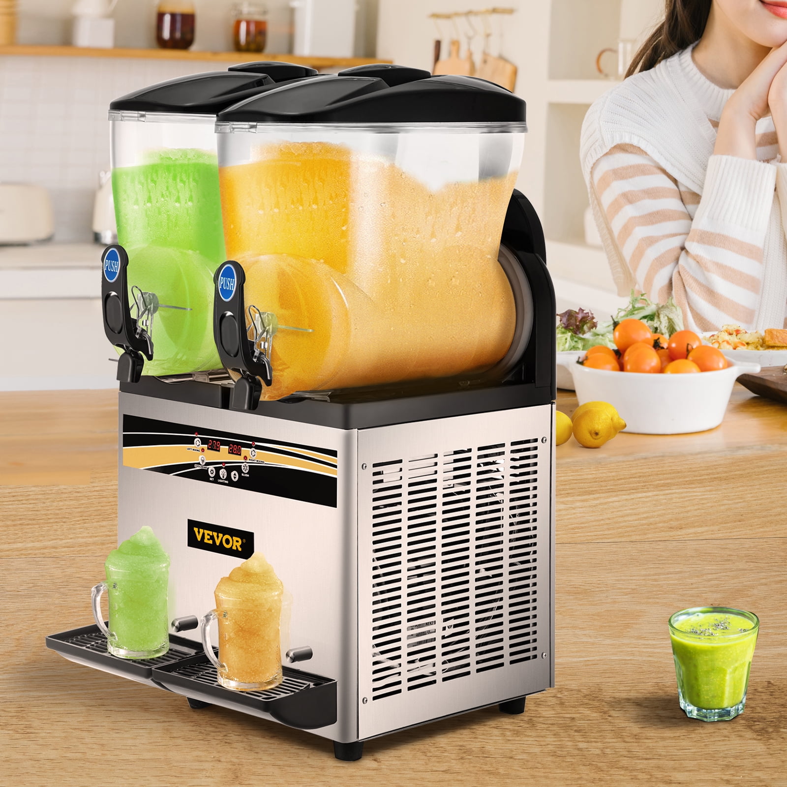 BENTISM Commercial Slushie Machine,30L Granita Slush Maker Slushy Juice ...