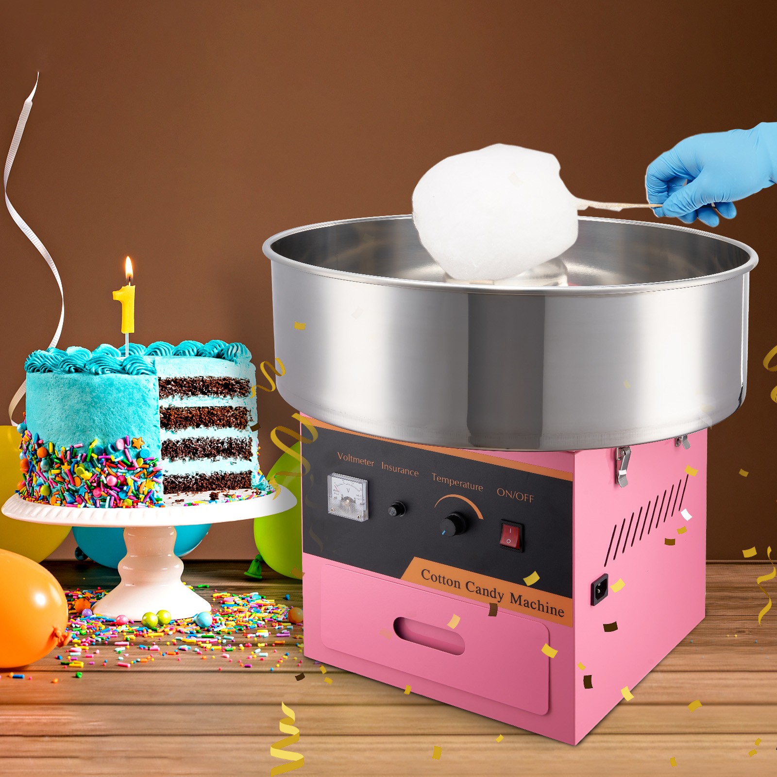 Nostalgia PCM205AQ Hard & Sugar Free Candy Cotton Candy Maker, Aqua ...