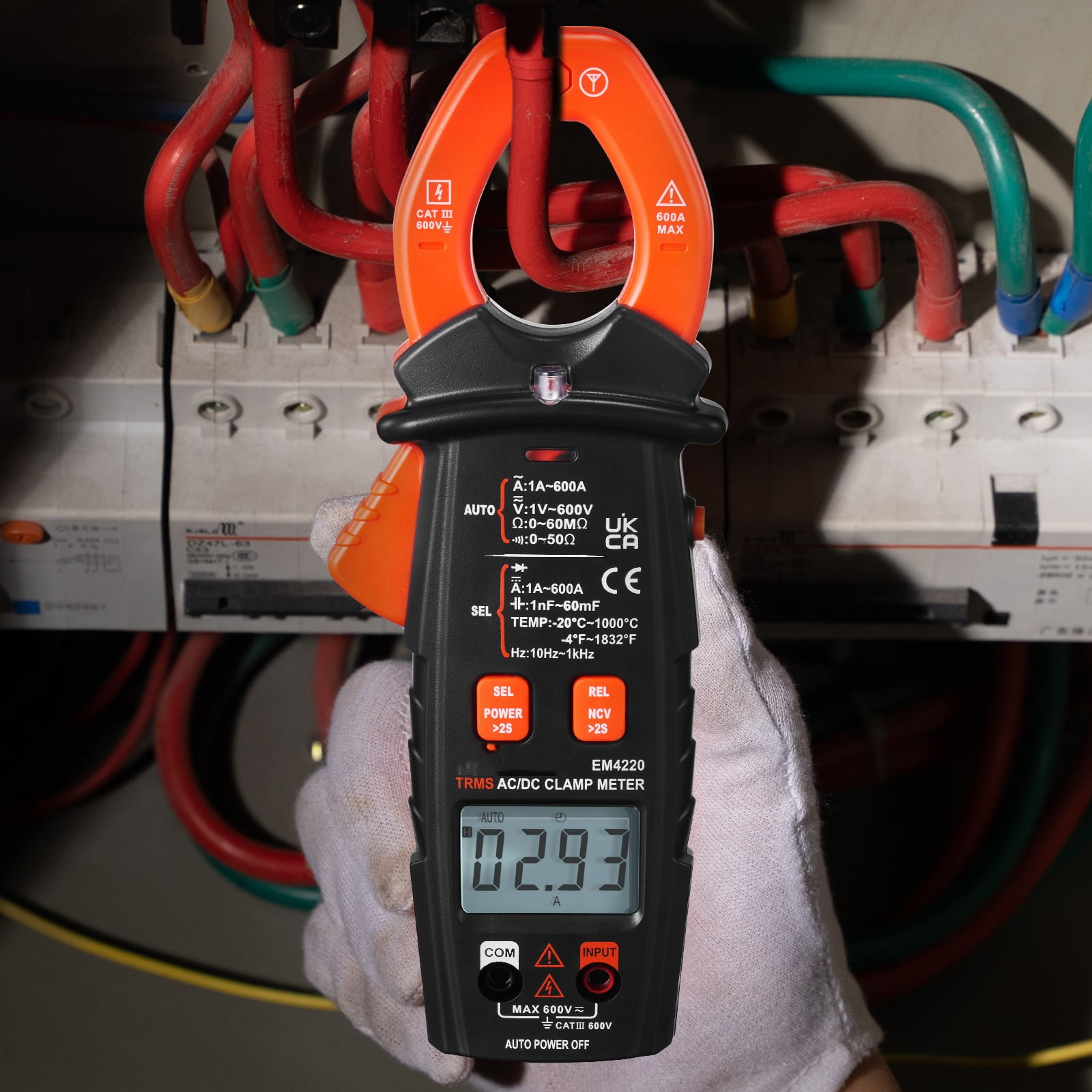 VEVOR Digital Clamp Meter Multimeter True RMS AC DC Volt Amp NCV ...