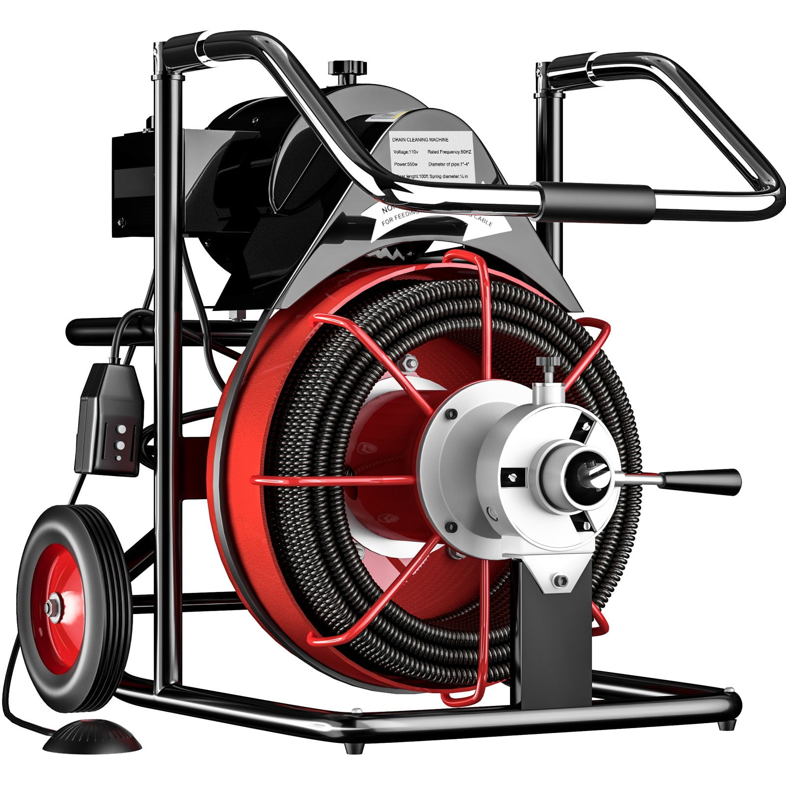 BENTISM Drain Cleaner Machine 100 ft x 1/2 in Drain Cleaning Machines ...