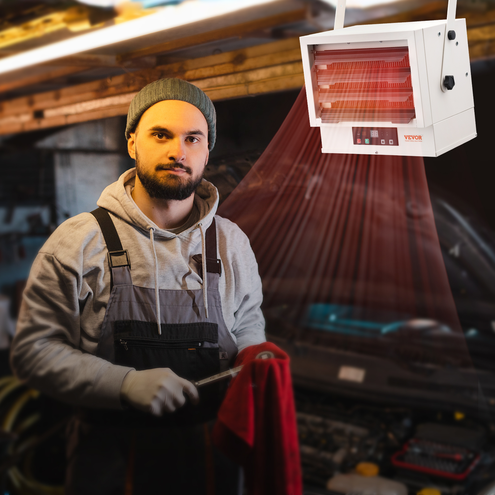 Dr. Infrared Heater, 7500W 240V Electric Garage Heater, Wall or Ceiling ...