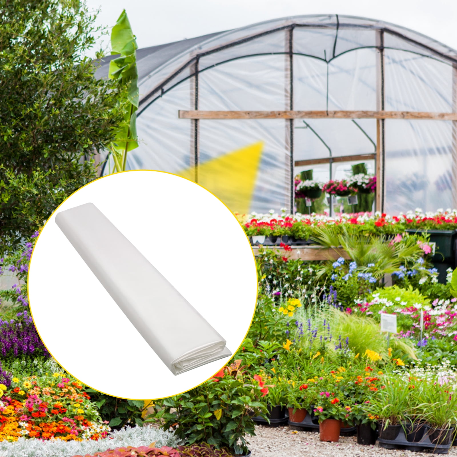 BENTISM Greenhouse Film Greenhouse Plastic Polyethylene Cover 12 ft x ...