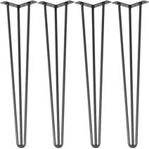 BENTISM Hairpin Table Legs 26 inch, Set of 4 DIY Desk Table Legs 3 Rods ...