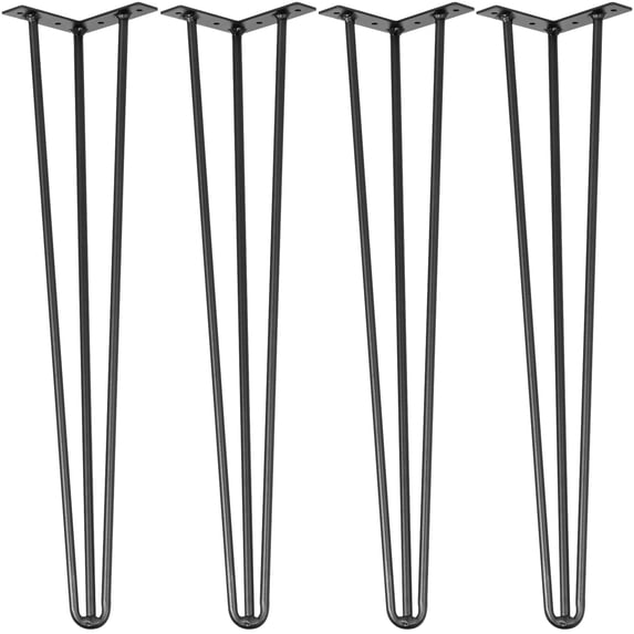 BENTISM 26 inch Steel Hairpin Furniture Legs, Set of 4, DIY Desk Table ...