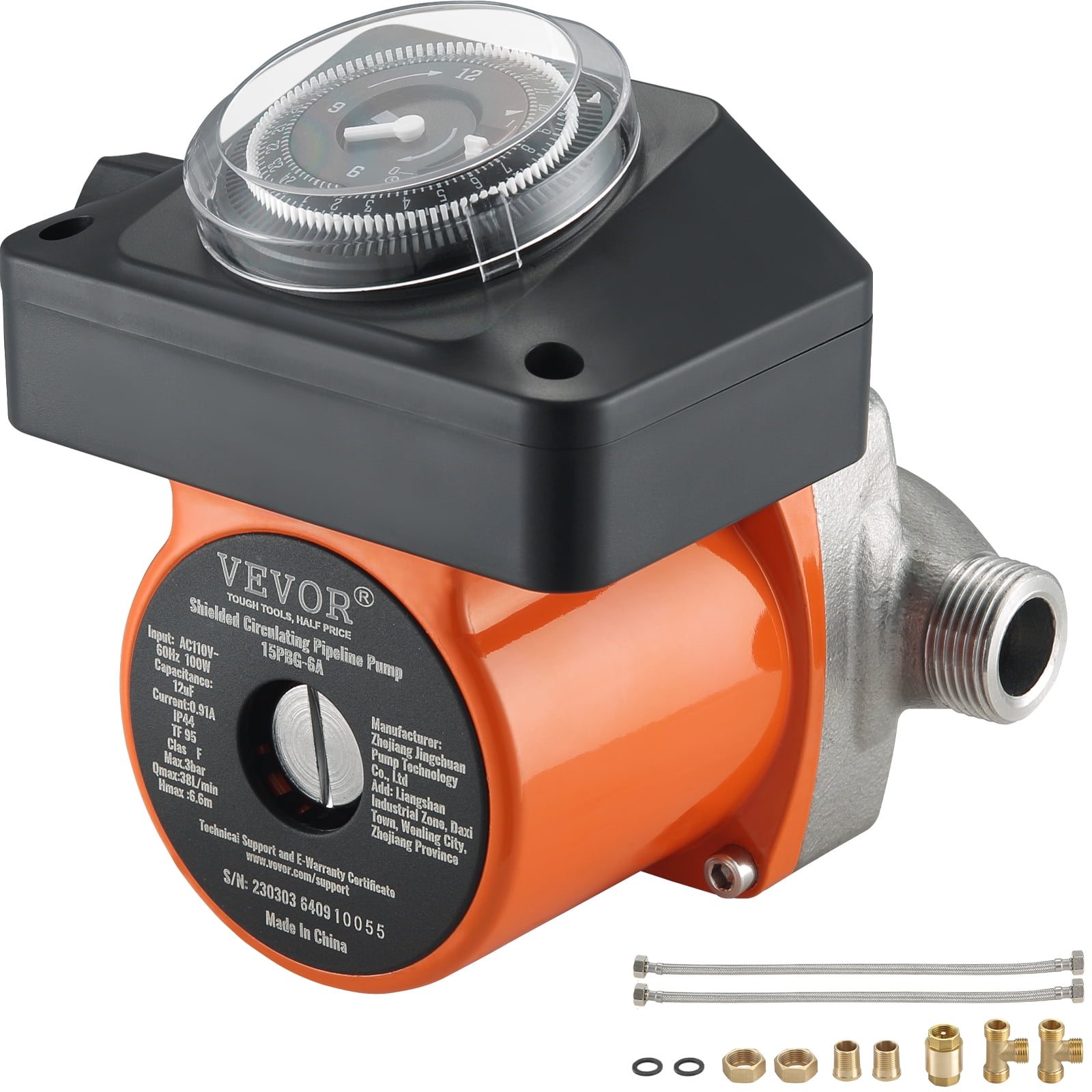 BENTISM Hot Water Recirculating Pump, Circulation Pump, 100W 110V DN20 ...