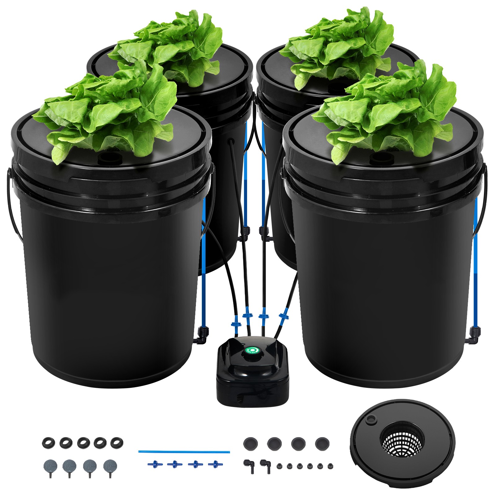Active Aqua RS5GALSYS Root Spa 5-Gal Hydroponic Bucket Deep Water ...