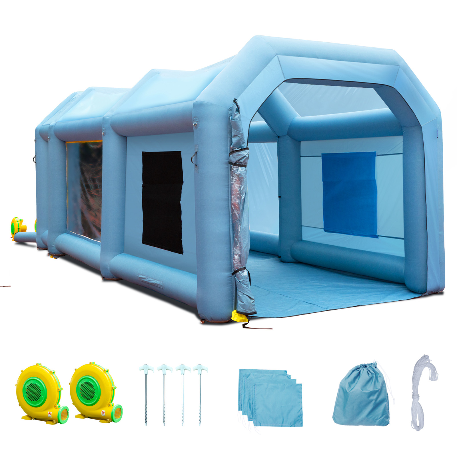 WARSUN Indoor Inflatable Paint Booth with Oversize Air Draft Device ...