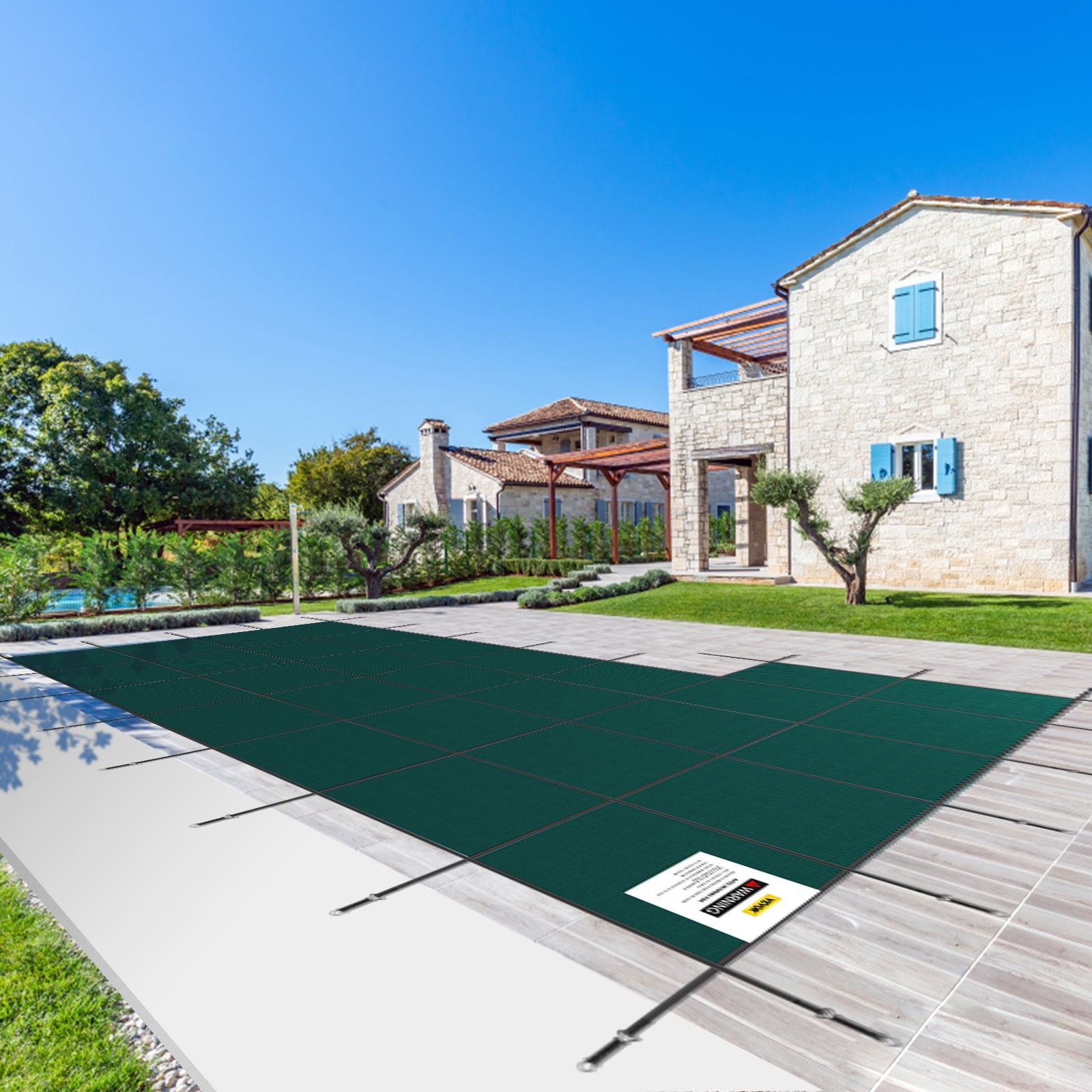 BENTISM Inground Pool Safety Cover Winter Pool Cover 20 x 38 ft with ...