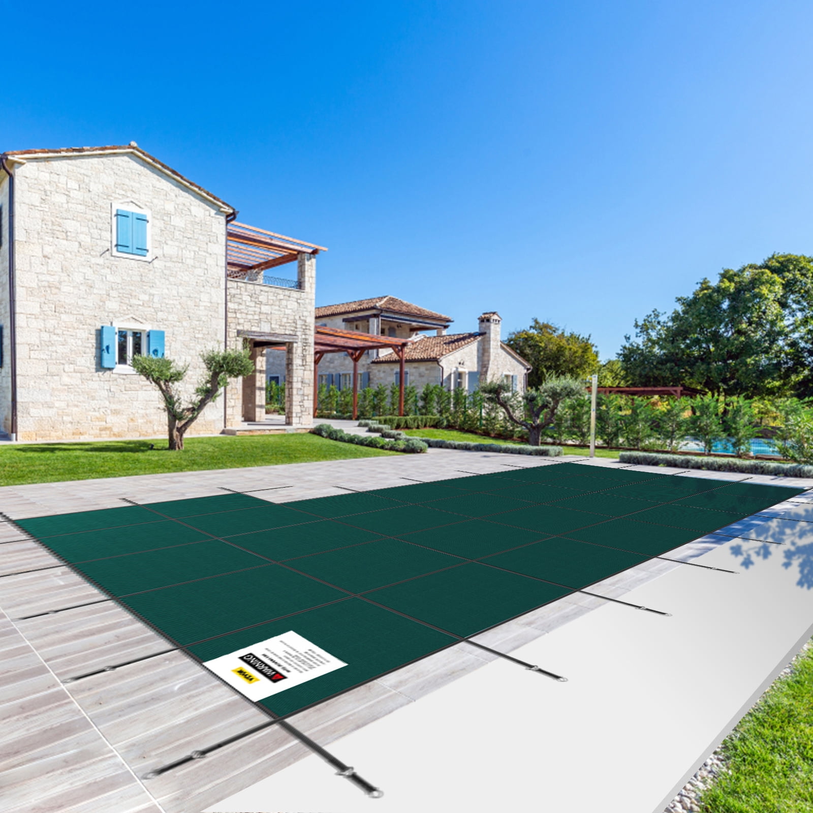 BENTISM 22x42 ft Inground Pool Safety Cover with Right Step, Winter ...
