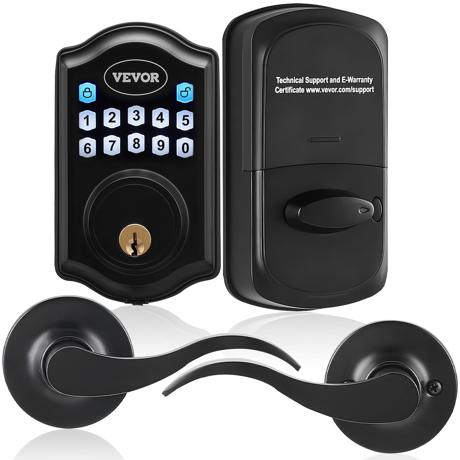 BENTISM Keyless Entry Door Lock, Electronic Keypad, Auto-Locking with ...
