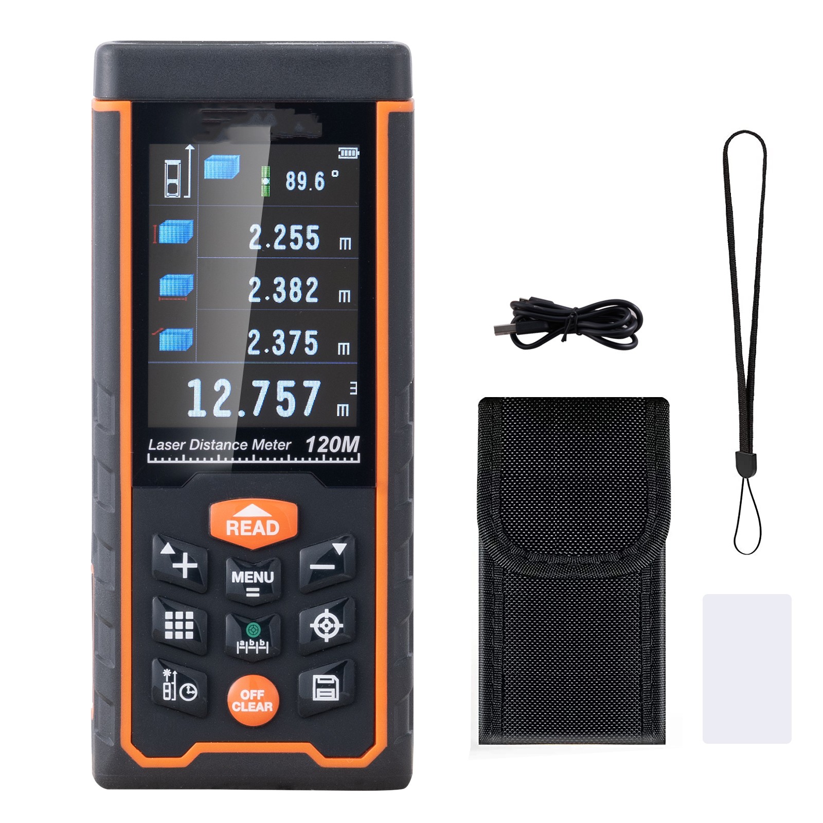 BENTISM Laser Measure Laser Distance Meter 165 ft 1/16'' Area Volume ...