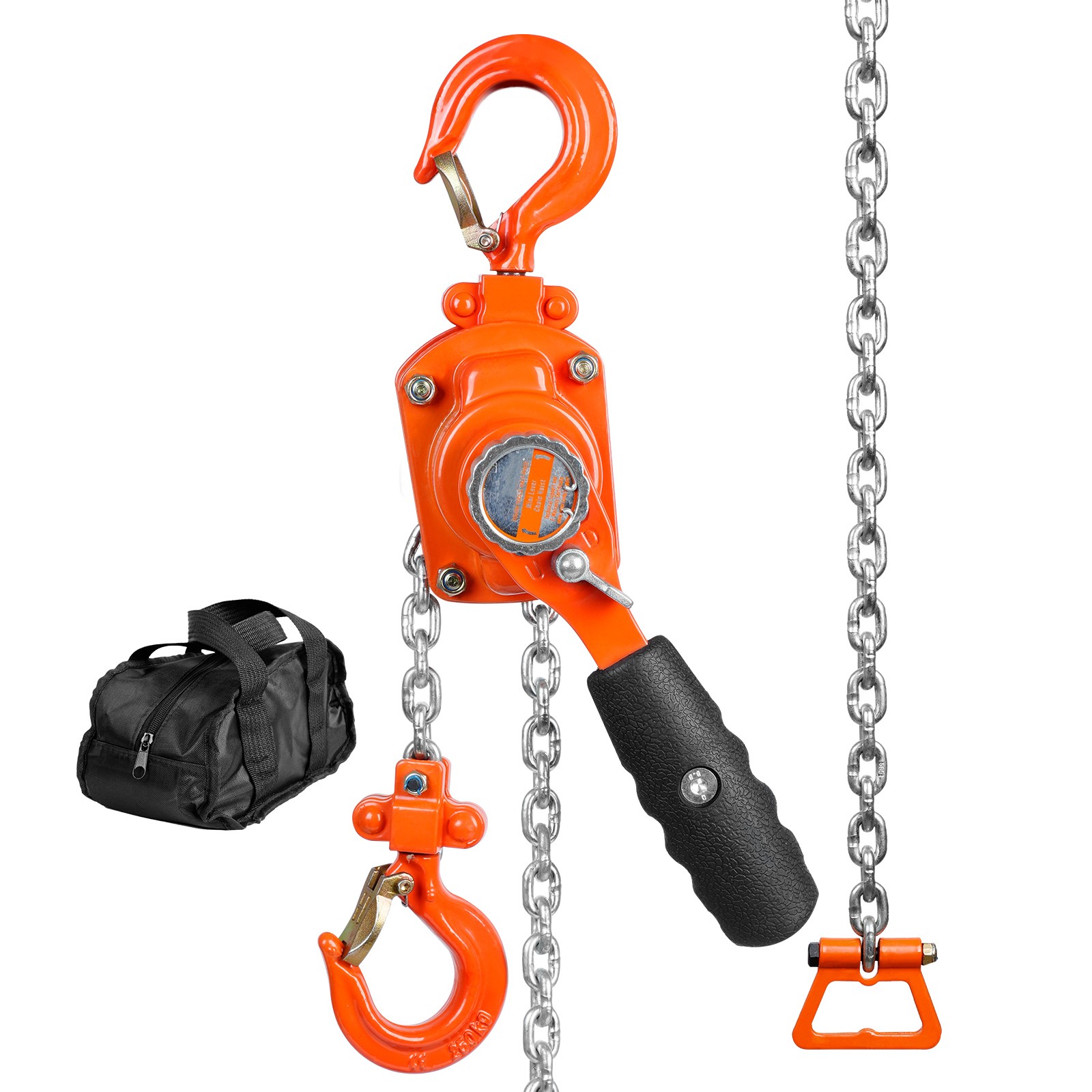 CM Columbus McKinnon Lever Chain Hoist, 1 1/2 Tons Cap., 10 ft Lifting ...