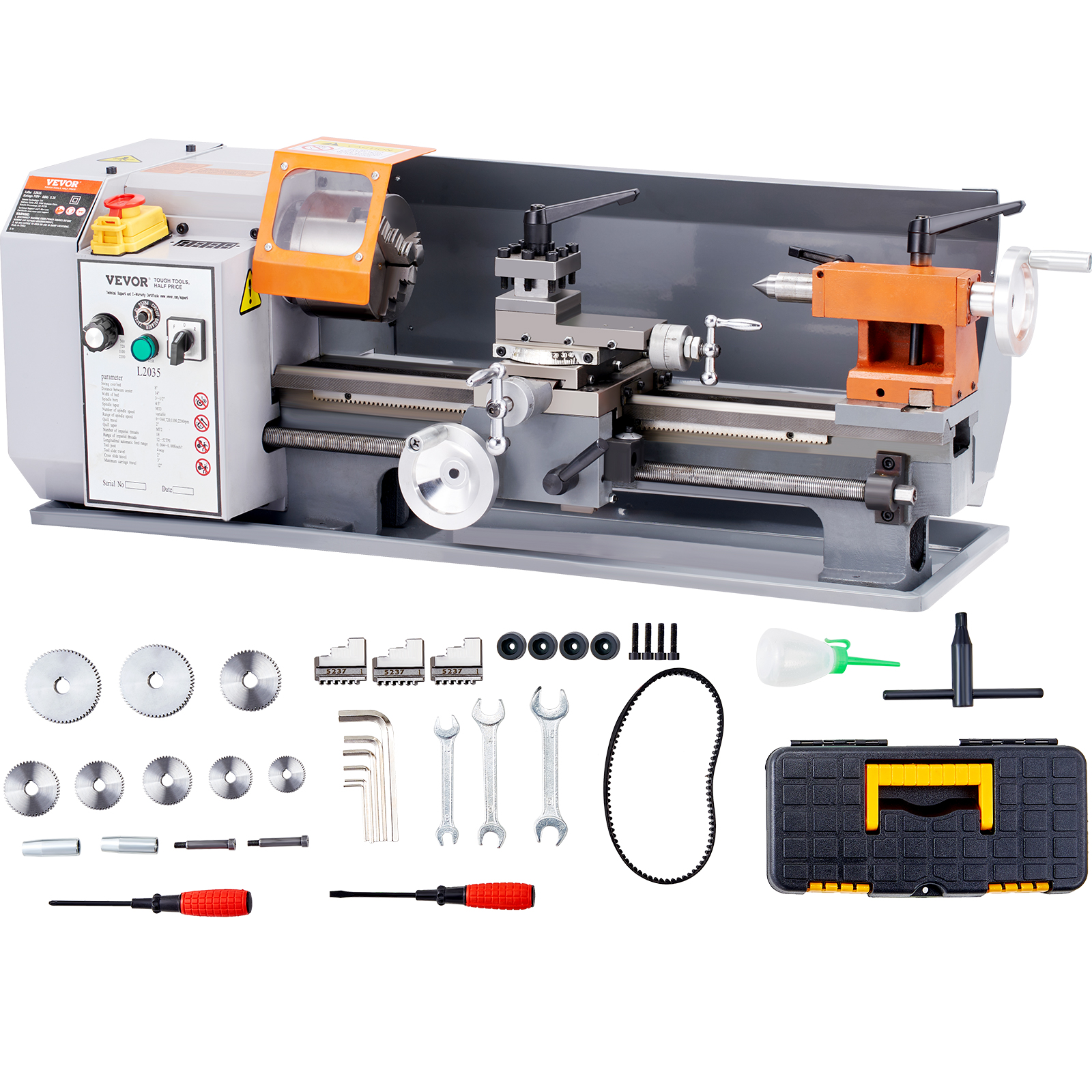 BENTISM Metal Lathe 8.3"x29.5" 50-2500 RPM, 750W Power Metal Lathe ...