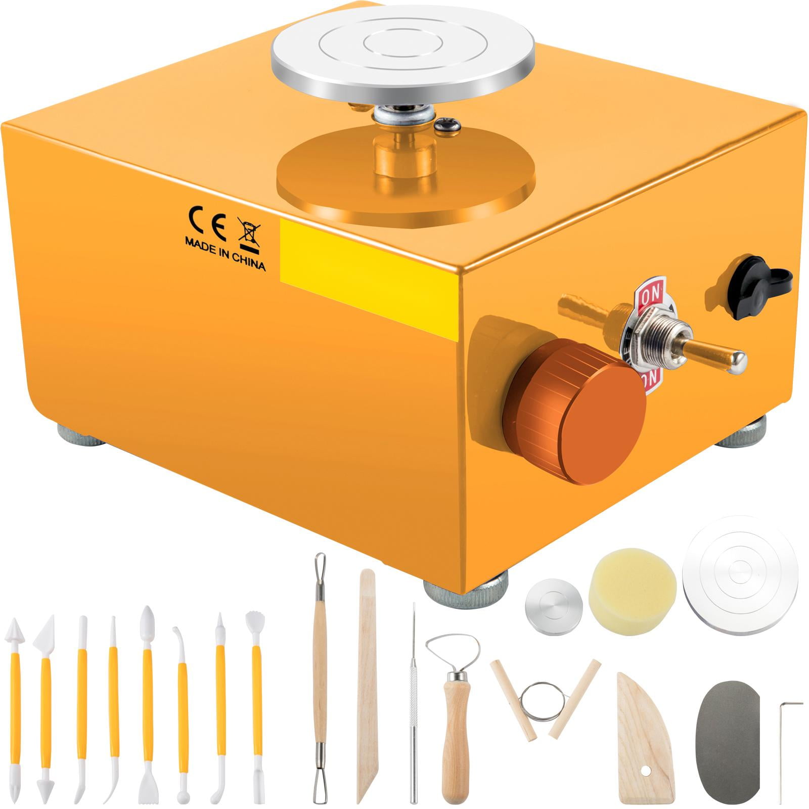BENTISM Mini Pottery Wheel Machine, 30W Ceramic Wheel Adjustable Speed ...