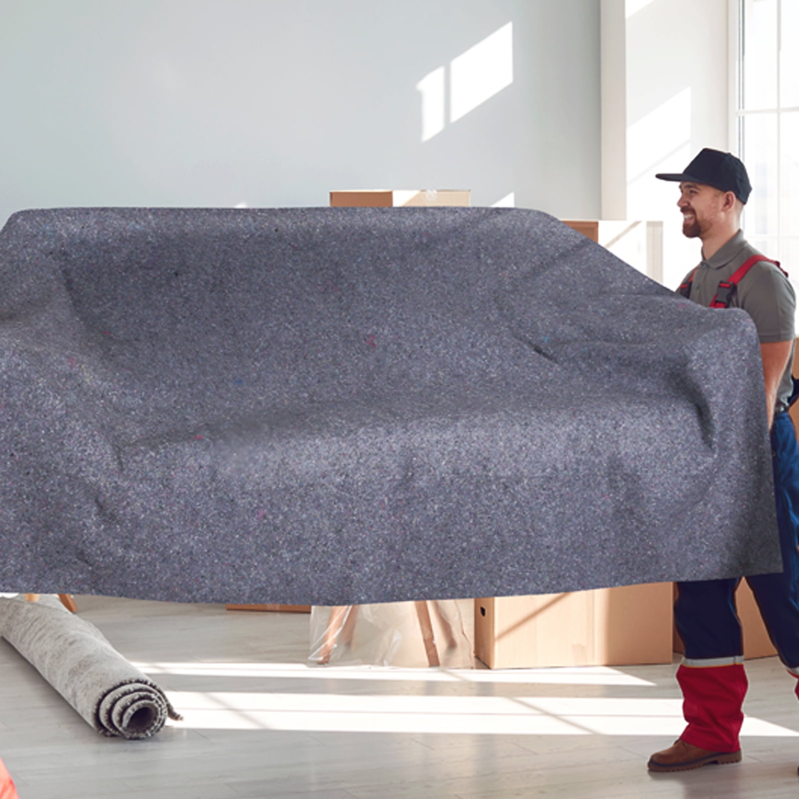 BENTISM Moving Blankets Packing Blankets 72" x 54" Furniture Pads 12 ...