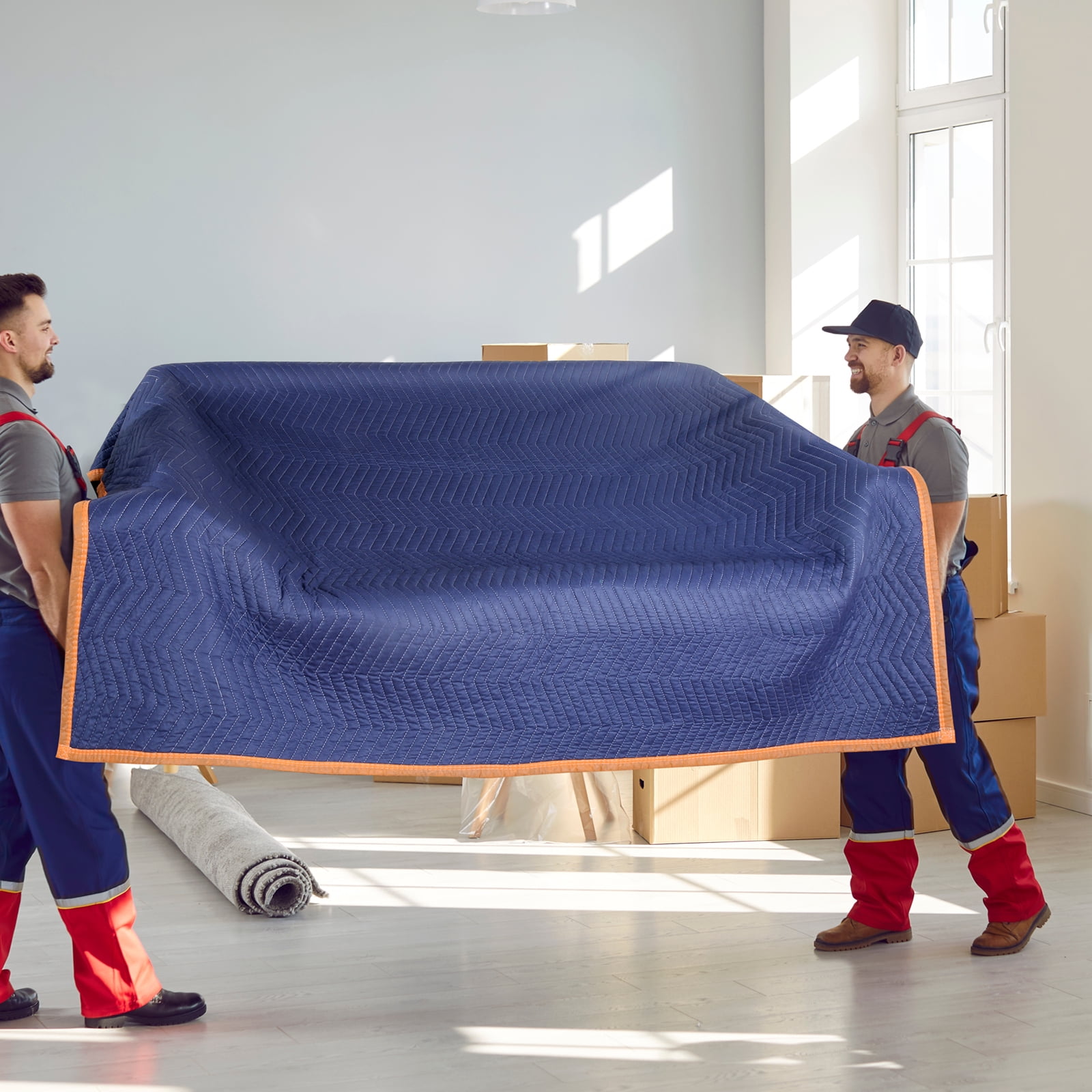 BENTISM Moving Blankets Packing Blankets 80" x 72" Furniture Pads 12 ...