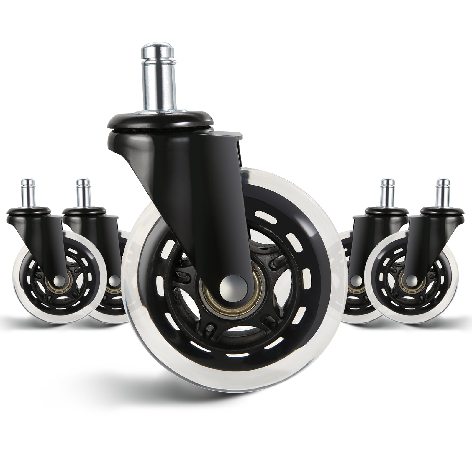 VEVOR Polyurethane 3 in Swivel Wheel, Black, 5 Count - Walmart.com