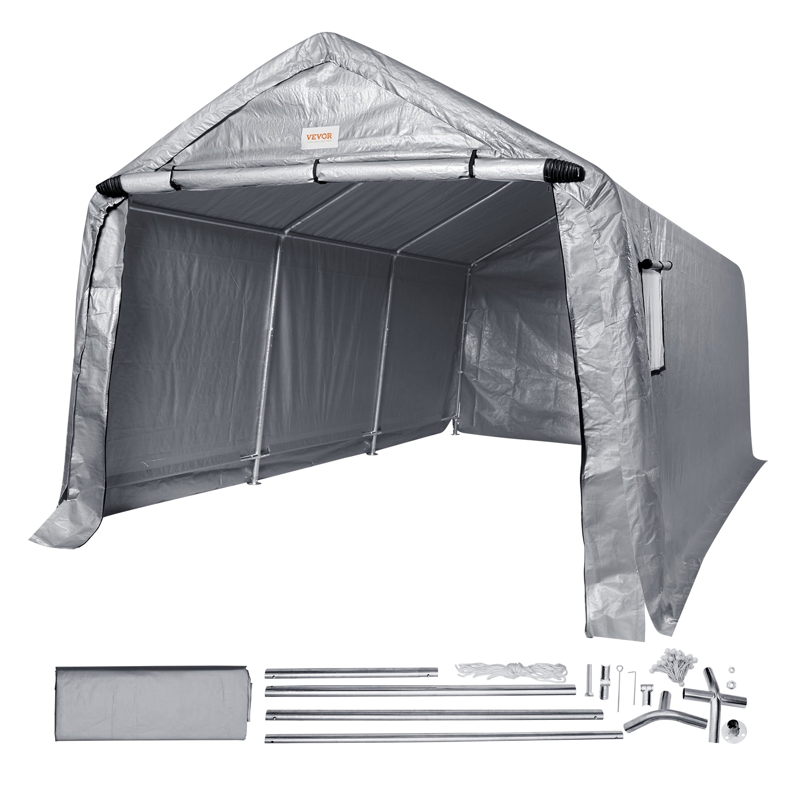 BENTISM 10x15x8ft Outdoor Heavy-Duty Storage Shed, Portable Garage Tent ...