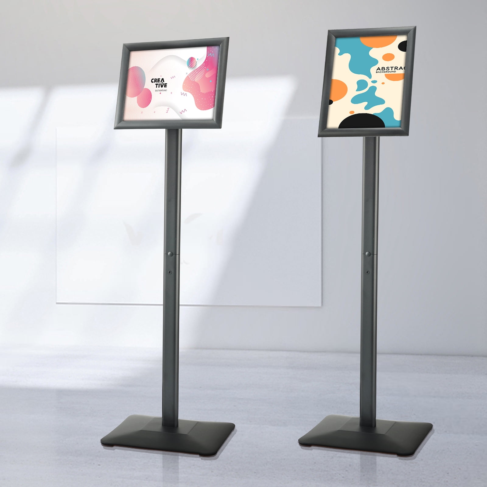 BENTISM Pedestal Sign Holder, Adjustable Vertical & Horizontal Floor ...