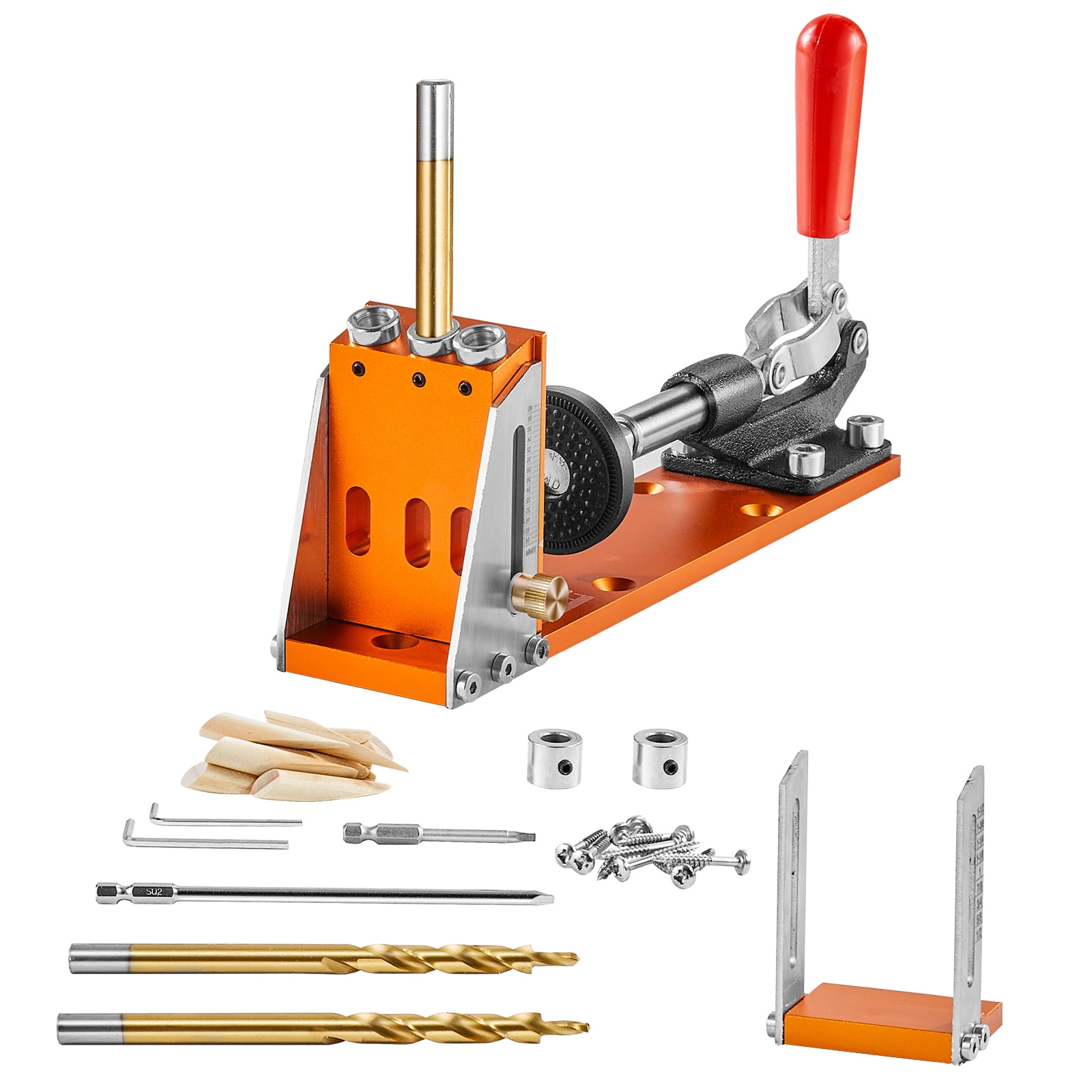 VEVOR Pocket Hole Jig Kit, 30 Pcs Adjustable & Easy to Use Pocket Hole ...
