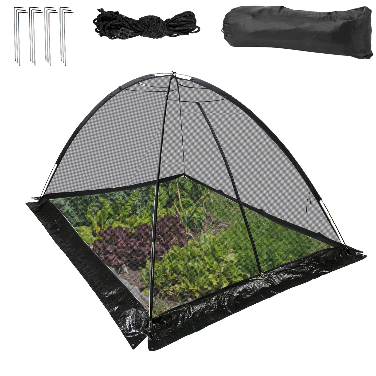 VEVOR Pond Cover Dome, 8x10 FT Garden Pond Net, 1/2 inch Mesh Dome Pond ...