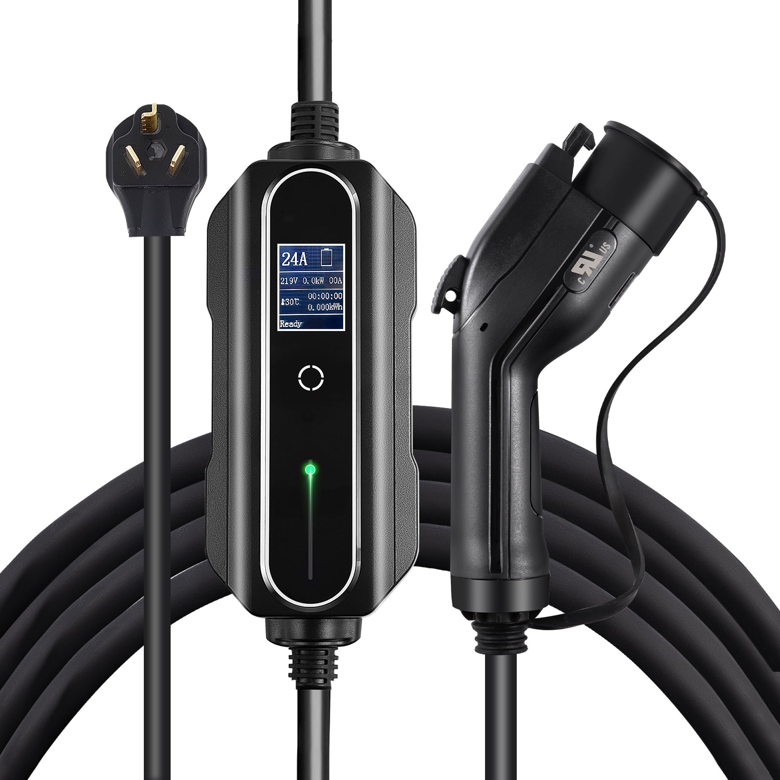 BENTISM Portable EV Charger EV Car Charging Cable 24 Amp Level 2 NEMA 10-30 25FT - Walmart.com