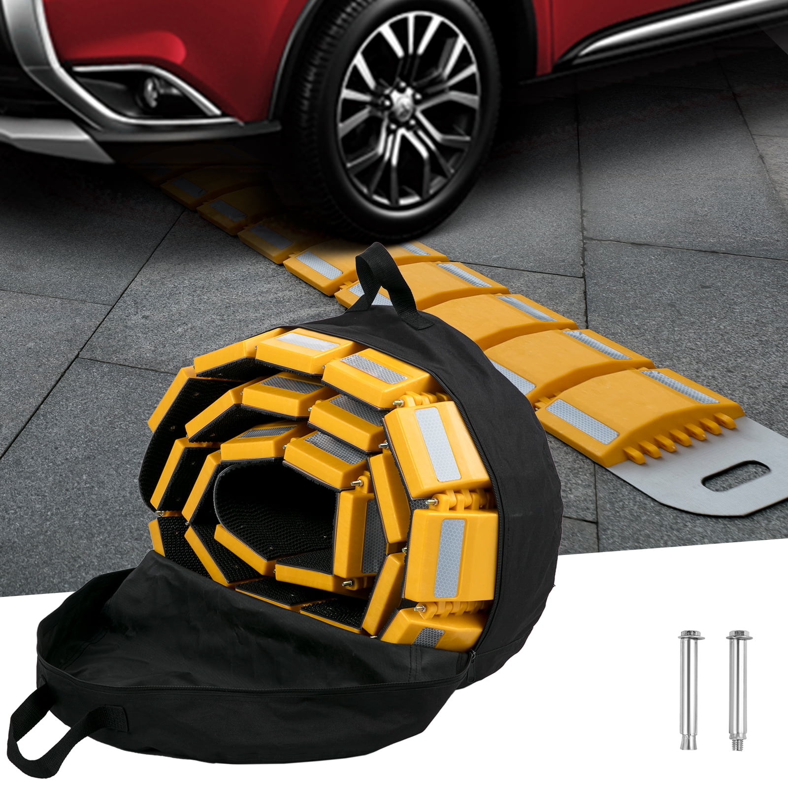 BENTISM Portable Speed Bump Speed Hump 9.8 Ft Rubber Speed Bumps for ...